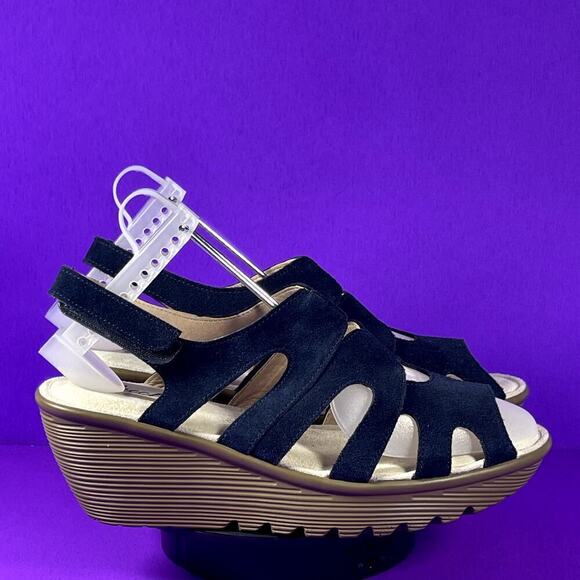 Skechers | Shoes | Skechers Womens Navy Blue Suede Parallel Trapezoid ...